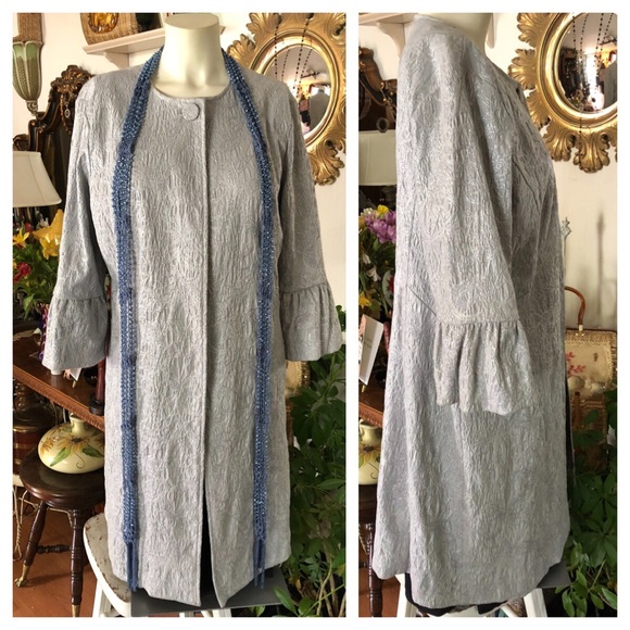 Silver Sparkle Coat Pea Coats